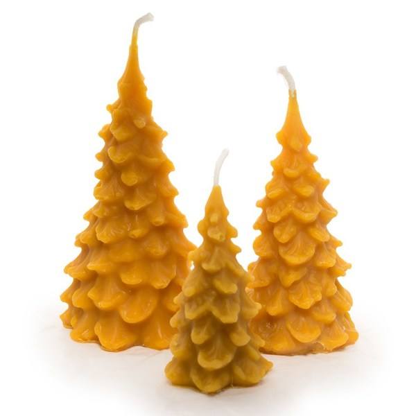 Large Christmas Tree - Beeswax Candle Made From 100% Pure Beeswax