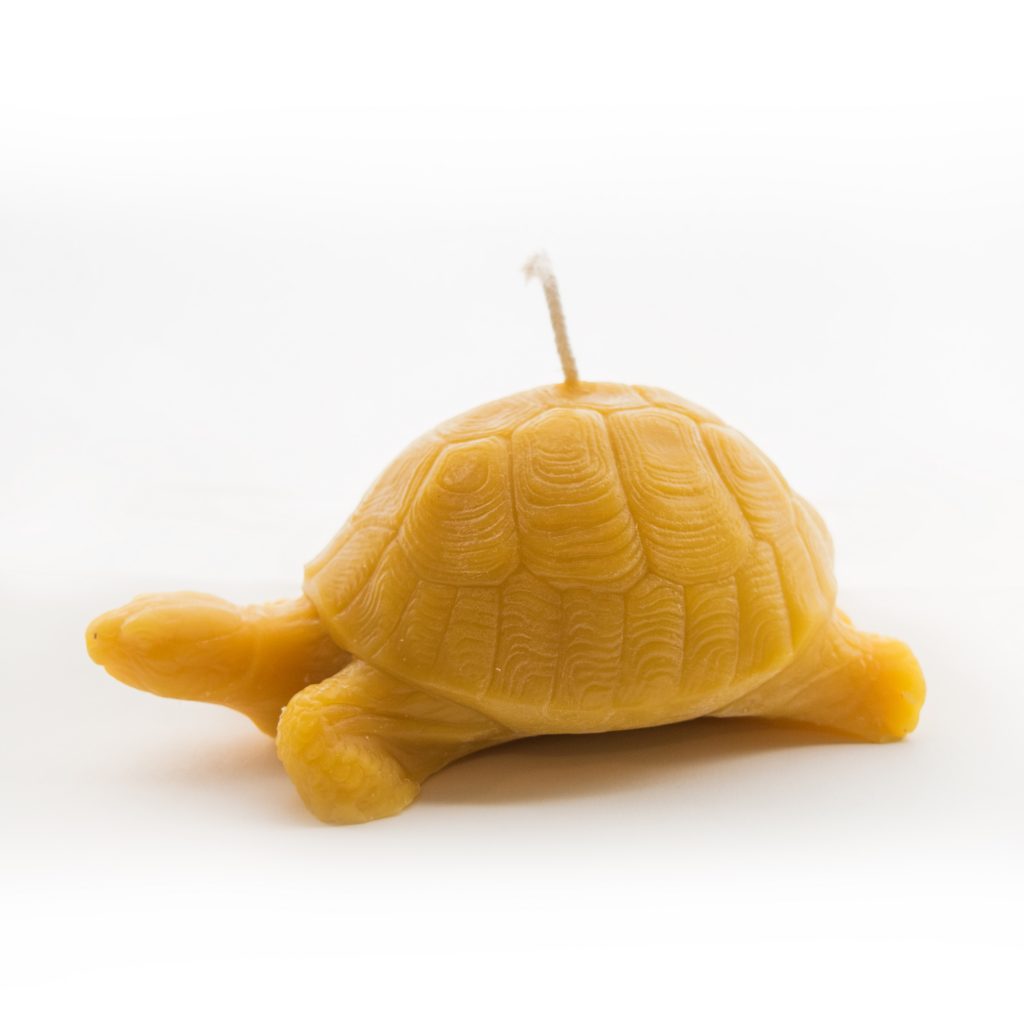 Turtle - Large Beeswax Candle Handmade Form 100% Pure Beeswax